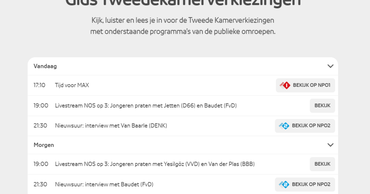 Verkiezingsgids 2023 - Welkom op NPO.nl